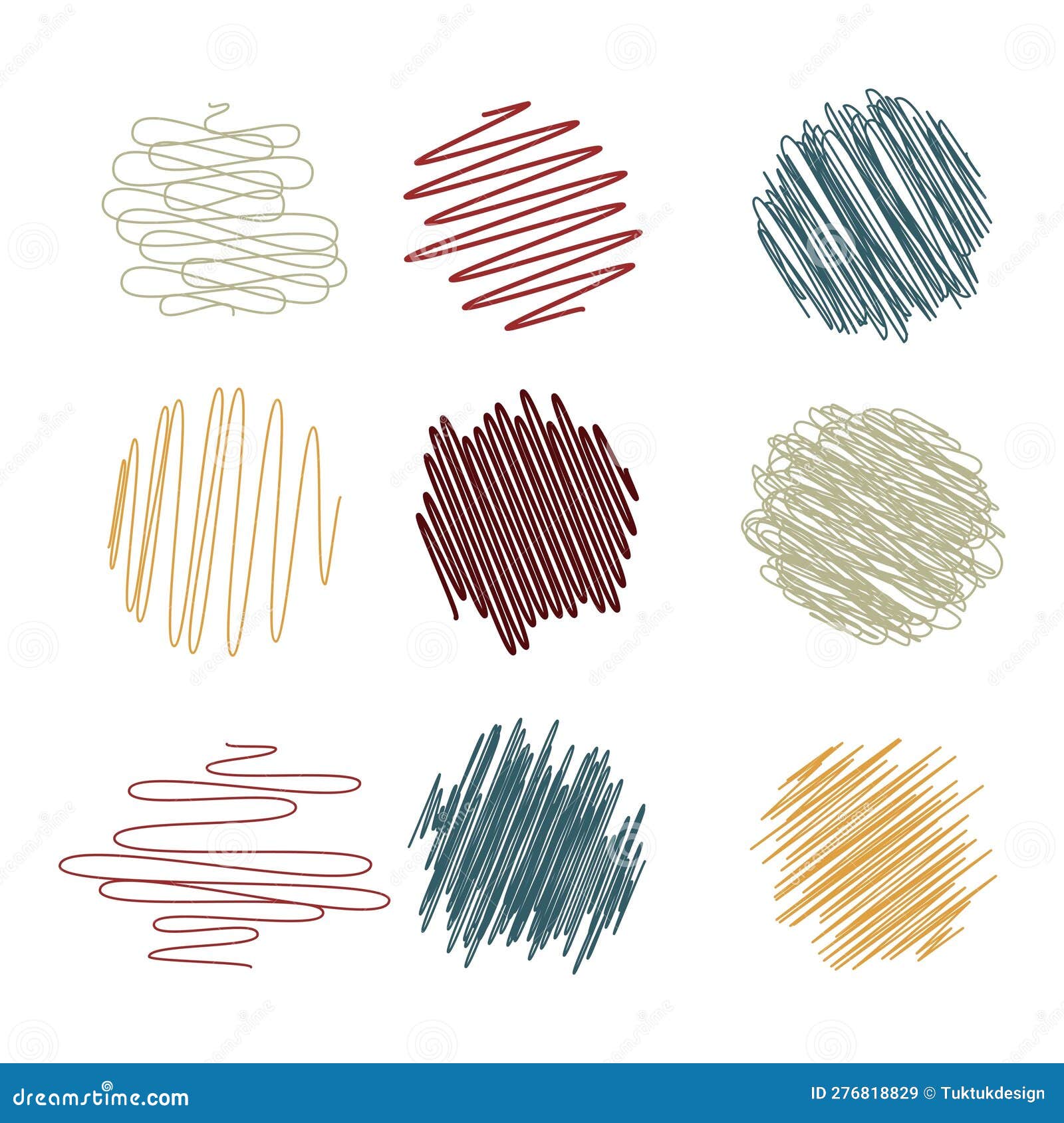 Hand Drawn Scribble Doodle Sketch Element Pencil Art Design Stock ...