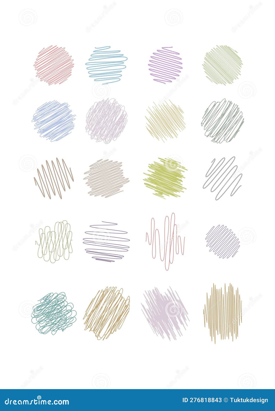 Hand Drawn Scribble Doodle Sketch Element Pencil Art Design Stock ...