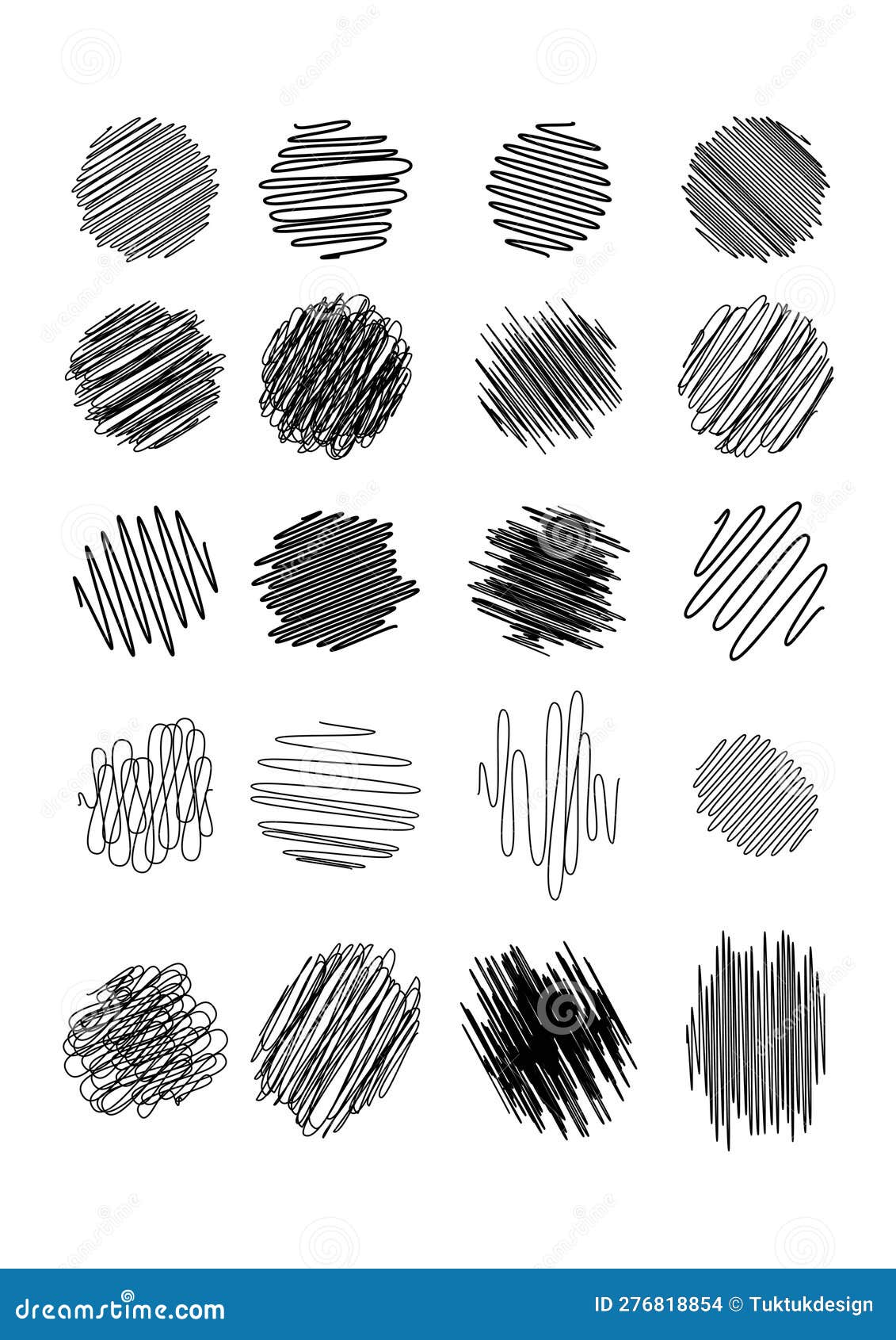 Hand Drawn Scribble Doodle Sketch Element Pencil Art Design Stock ...