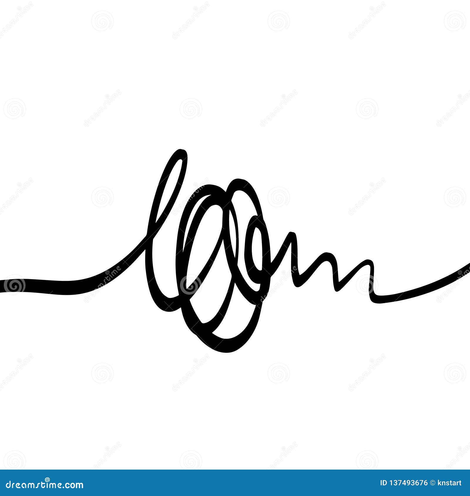 Hand Drawn Scribble Vector Sketch Line Object Isolated on White ...