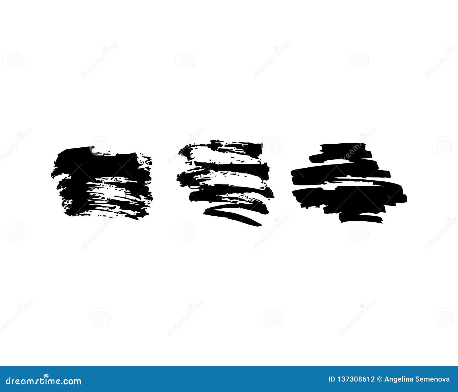 Hand Drawn Scribble Spots Isolated on White Background. Stock Vector ...