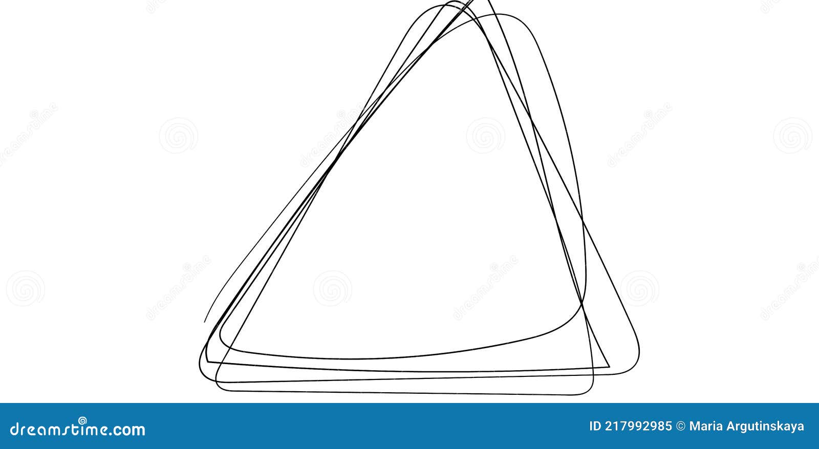 Hand Drawn Scribble Triangle. Abstract Triangular Frame in Doddles ...