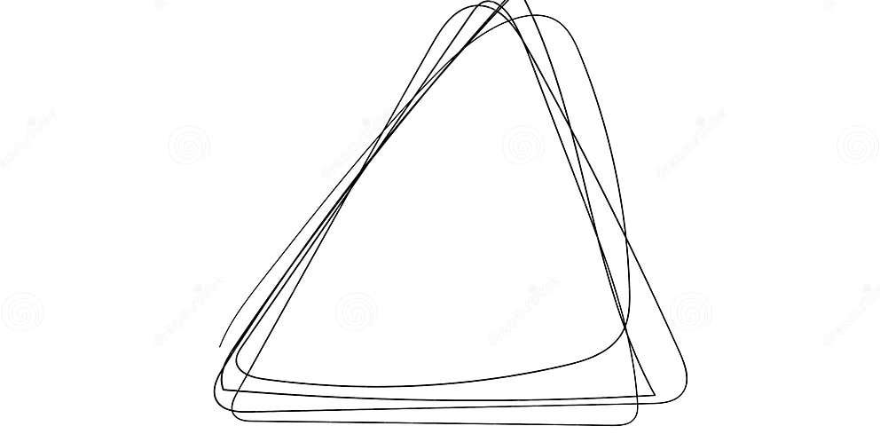 Hand Drawn Scribble Triangle. Abstract Triangular Frame in Doddles ...