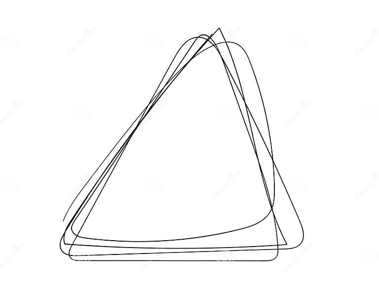 Hand Drawn Scribble Triangle. Abstract Triangular Frame in Doddles ...