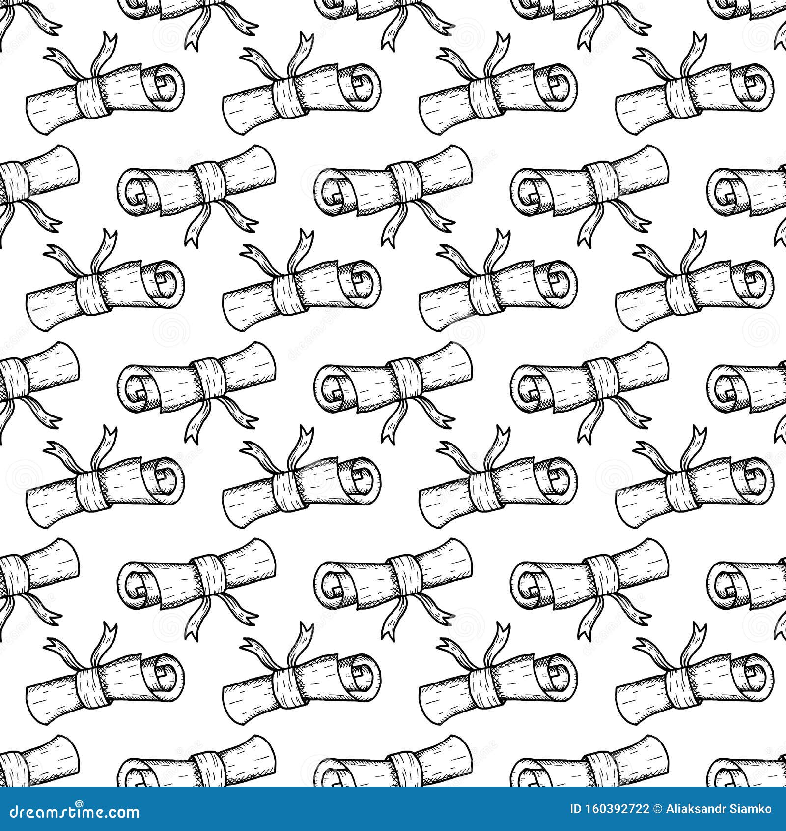 Hand Drawn Scroll Doodle. Sketch Style Icon. Decoration Element ...