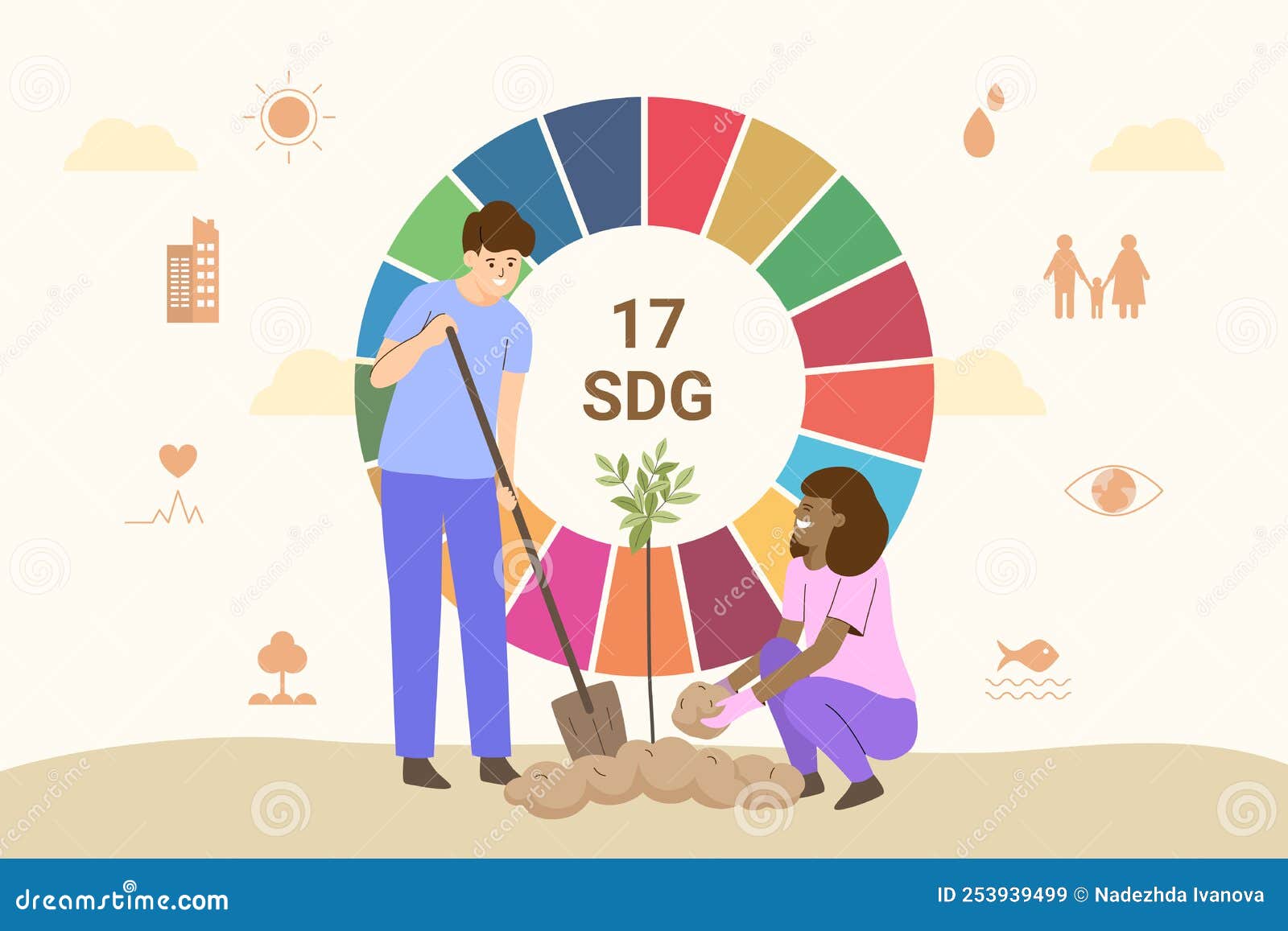 Hand Drawn Sdg Vector Illustration Stock Vector - Illustration of ...