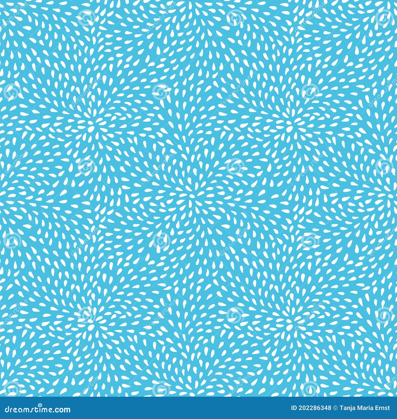 Vector Abstract Drop Pattern in Blossom Shape. Stock Illustration ...