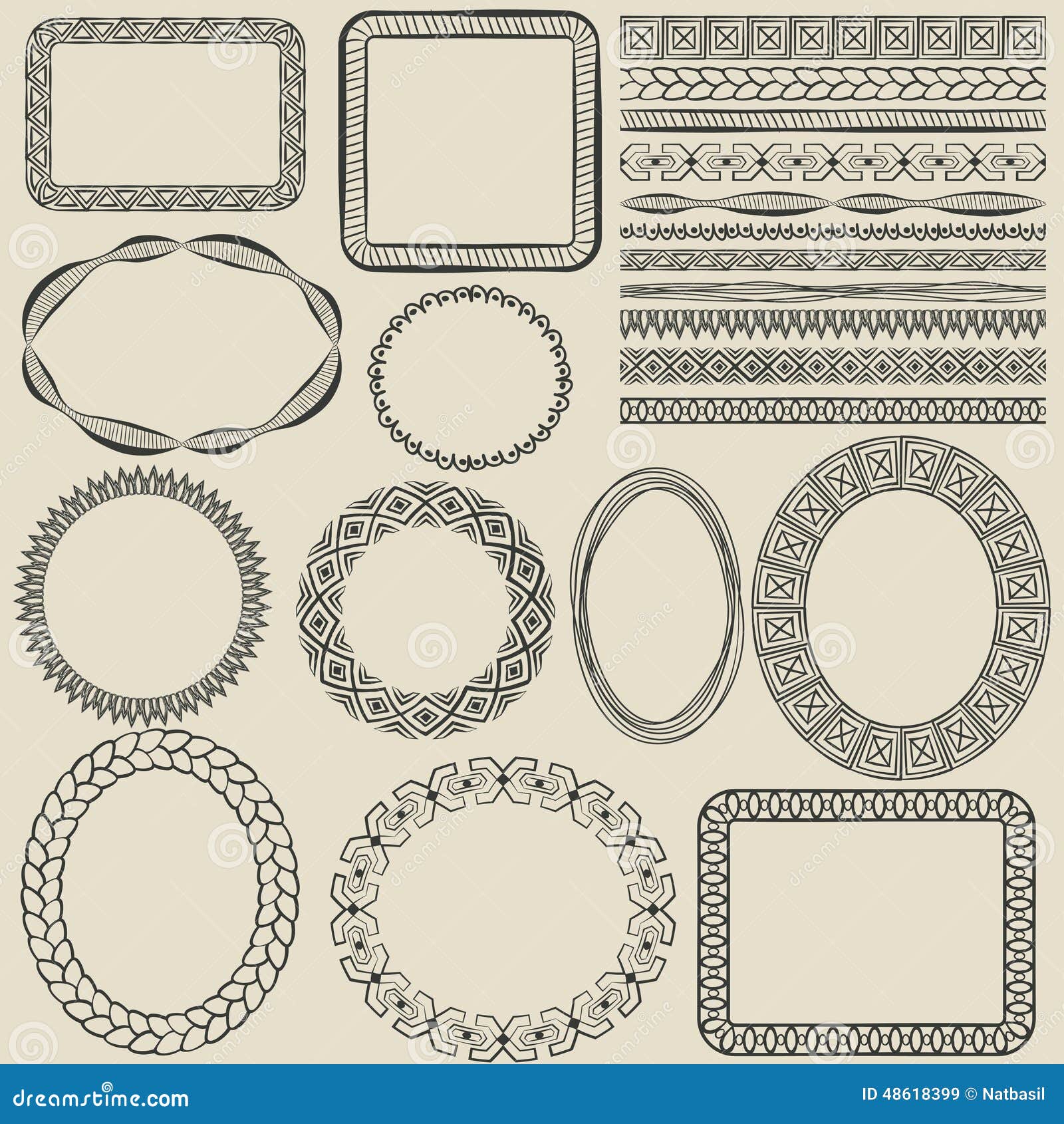 Seamless Borders Vector Illustration | CartoonDealer.com #39485878