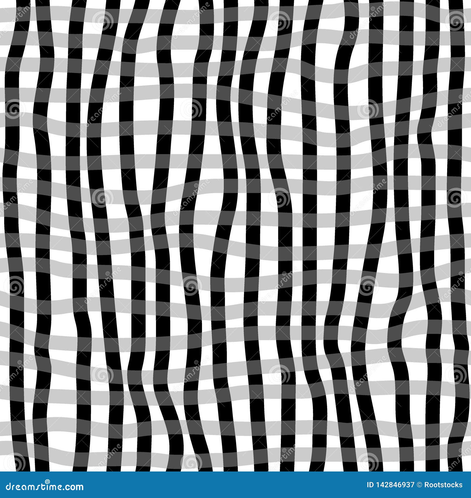 Hand Drawn Seamless Checkered Pattern Stock Vector - Illustration of ...