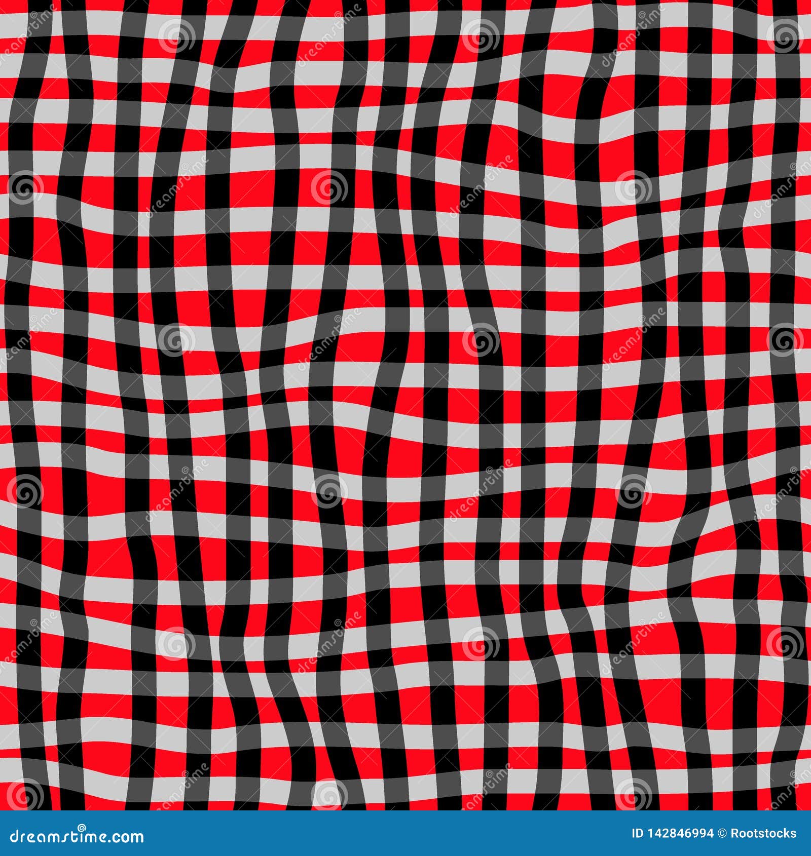 Hand Drawn Seamless Checkered Pattern Stock Vector - Illustration of ...