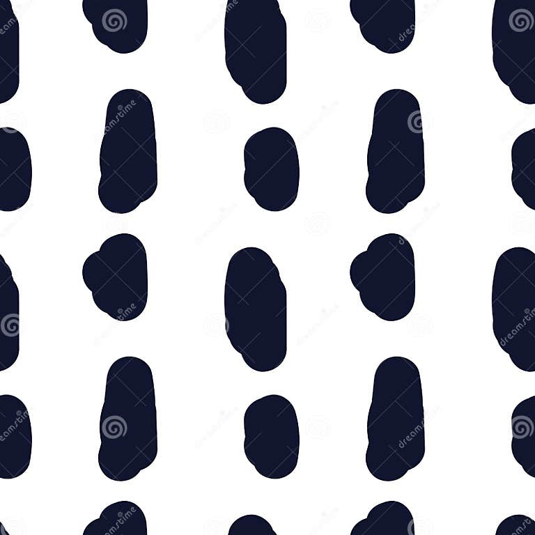 Hand Drawn Seamless Indigo Irregular Spot Texture Stock Illustration ...