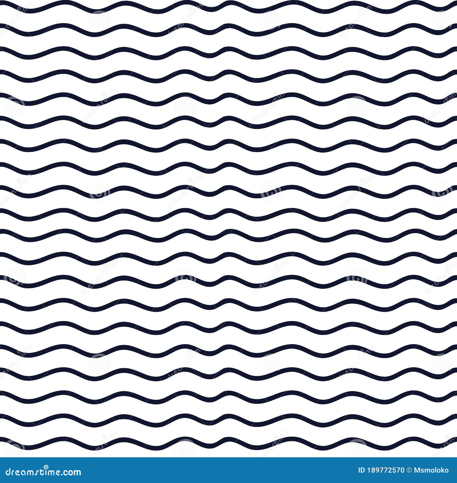 Hand Drawn Seamless Indigo Irregular Wave Line Texture Stock ...