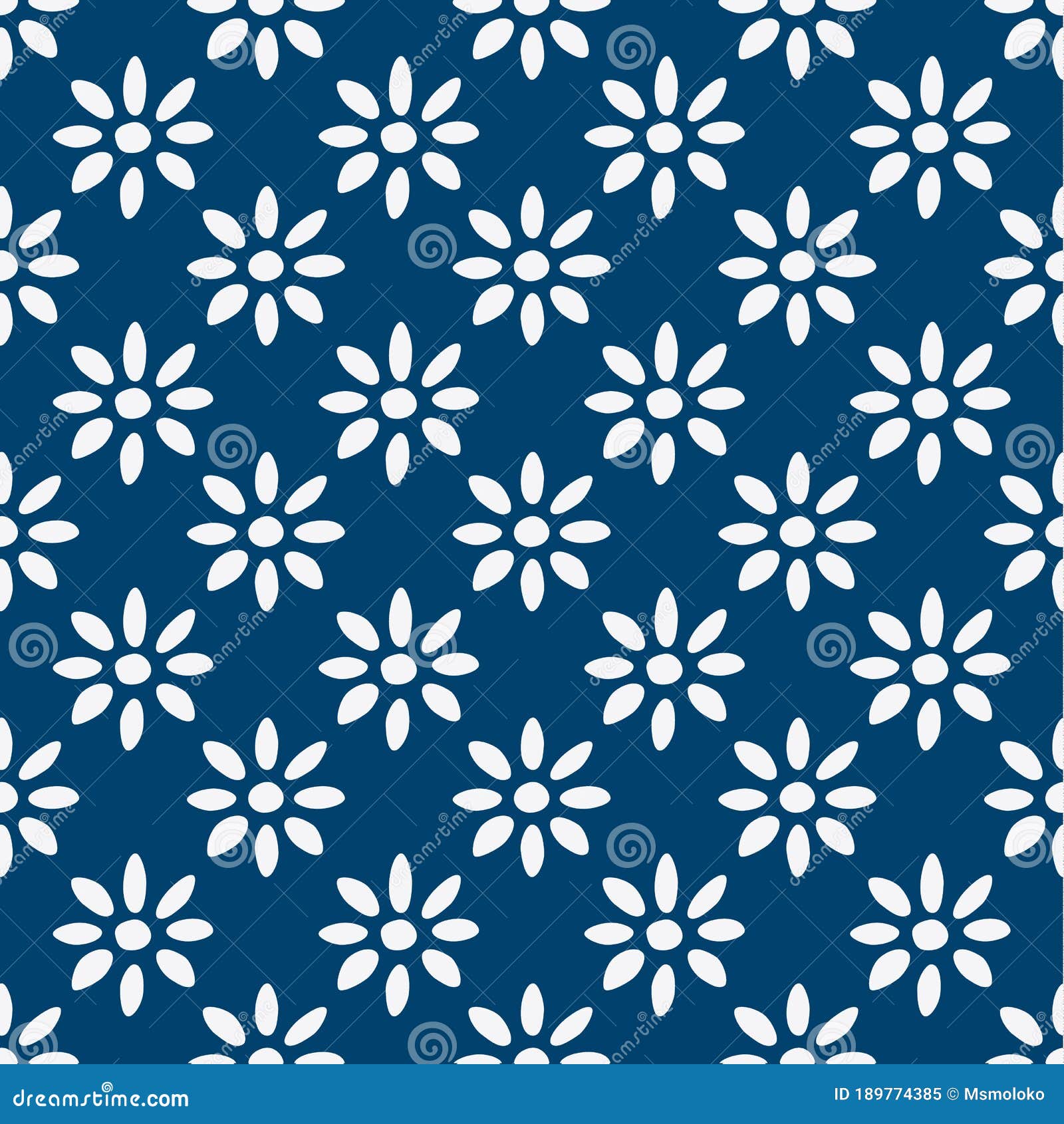 Hand Drawn Seamless Indigo Pattern Stock Illustration - Illustration of amsterdam, tile: 189774385