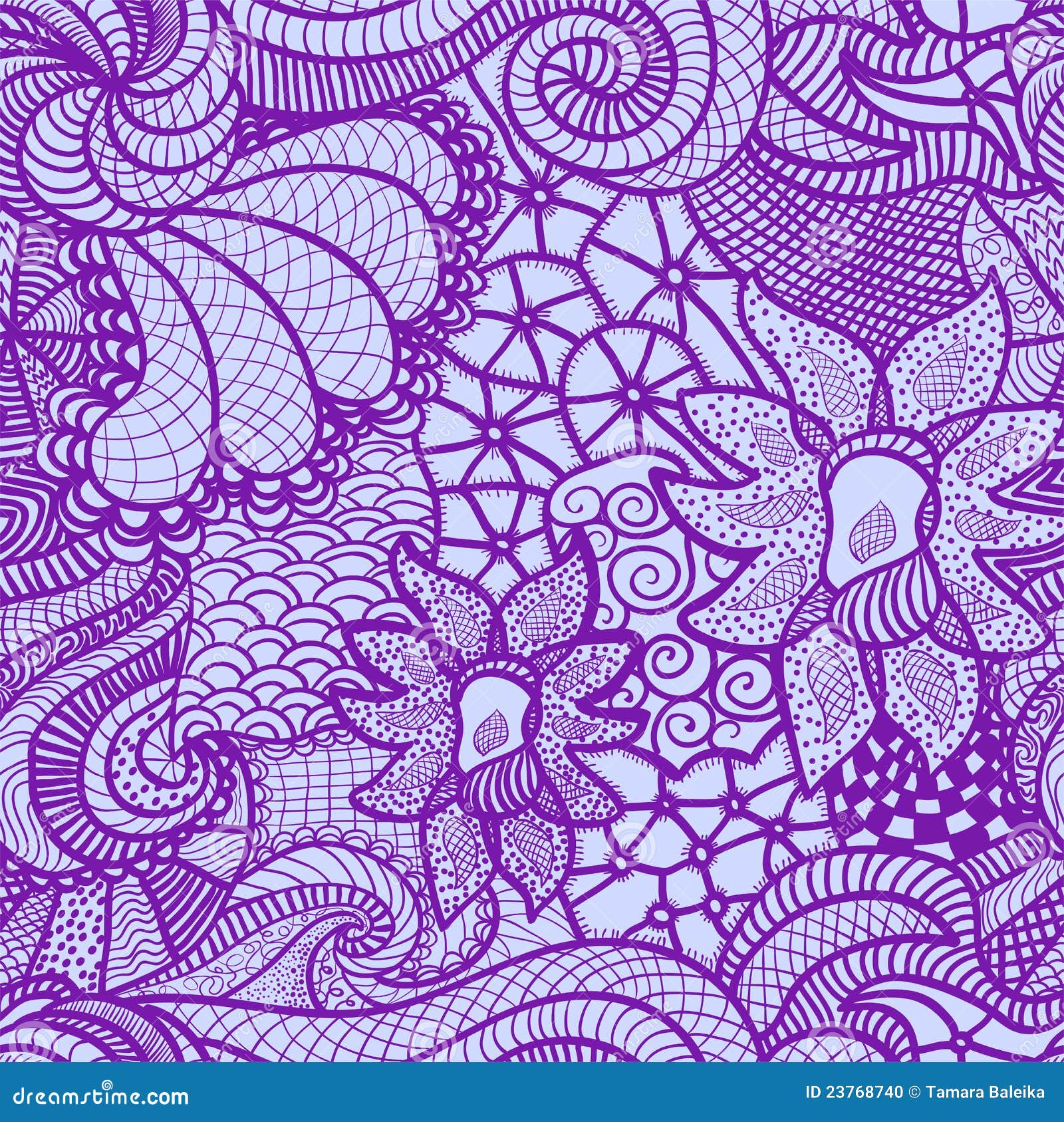 Hand Drawn Seamless Pattern Stock Vector - Illustration of graphic ...