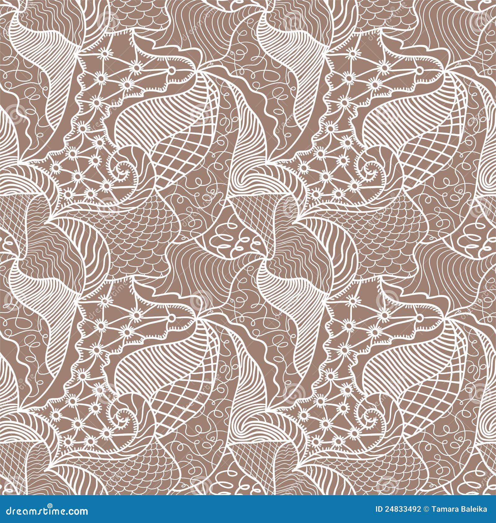 Hand Drawn Seamless Pattern Stock Vector - Illustration of design, mesh ...