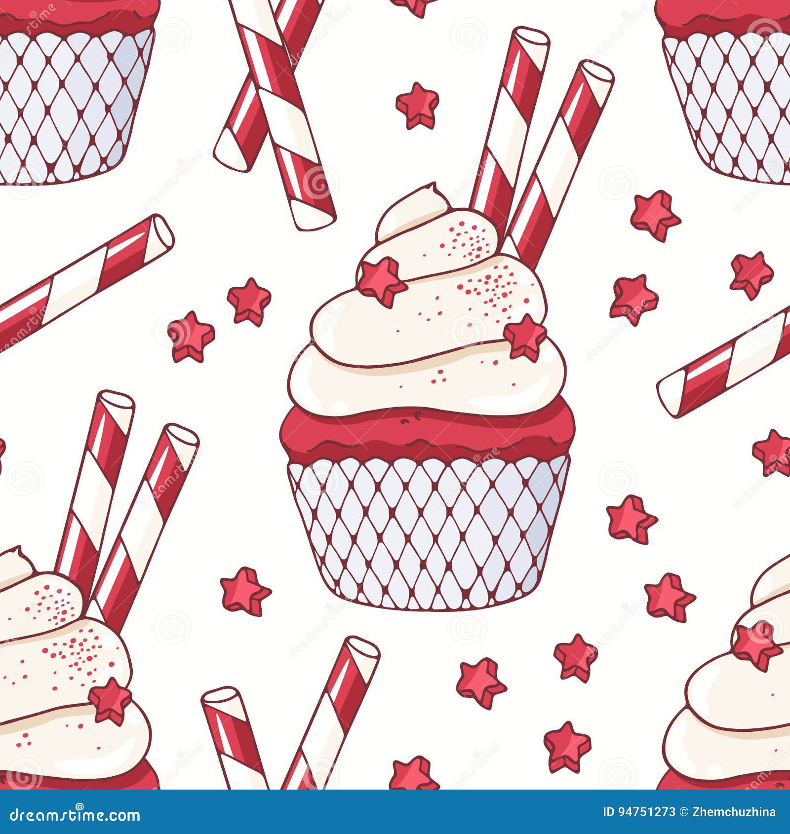 Red Velvet Cupcake Isolated On Transparent Background Royalty-Free ...