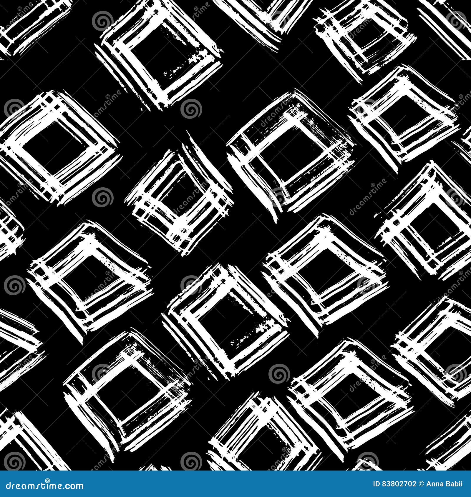 Hand Drawn Seamless Pattern. Grunge Abstract Background. Repeating ...