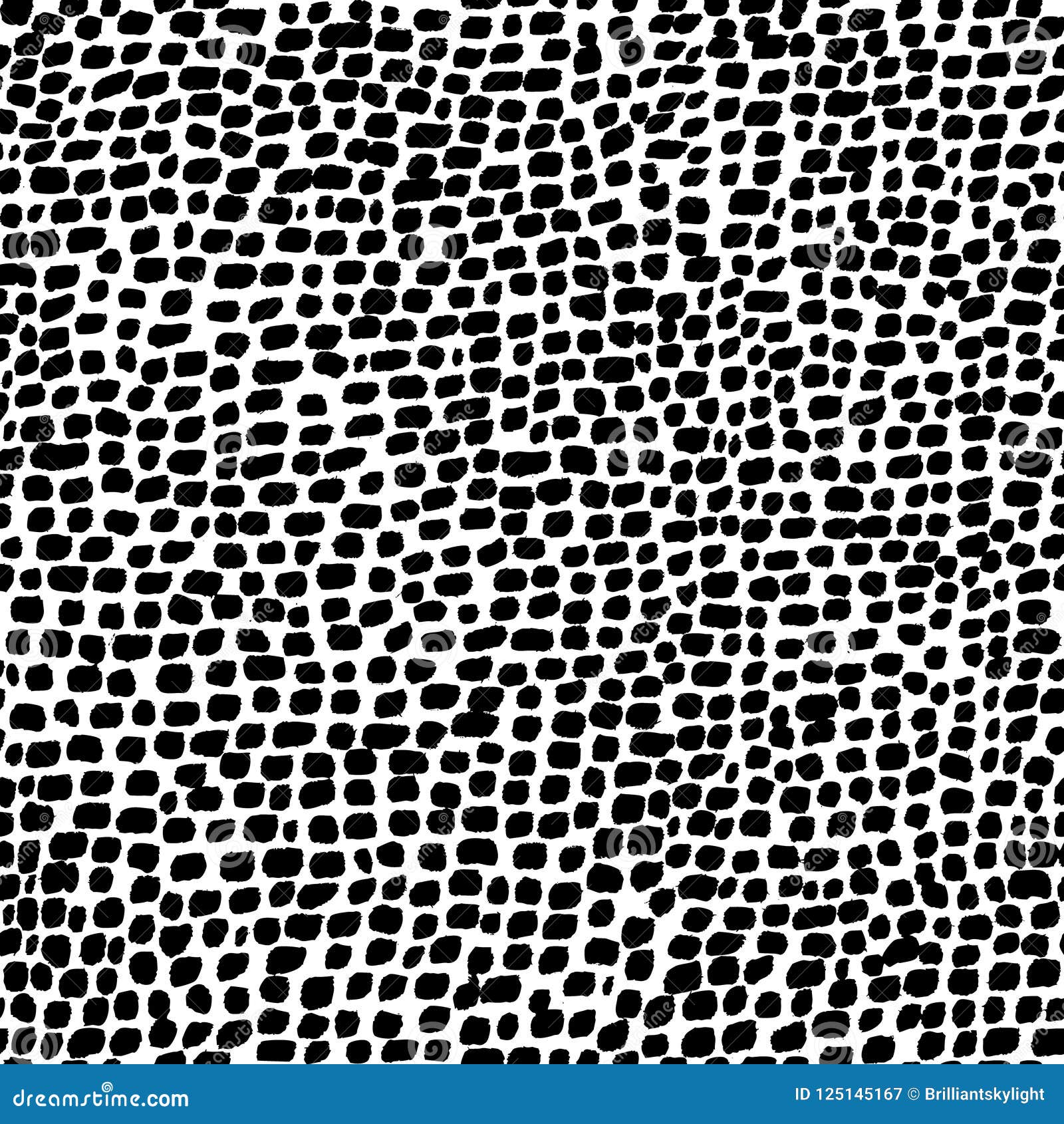 Hand Drawn Seamless Pattern with Ink Dots Stock Vector - Illustration ...