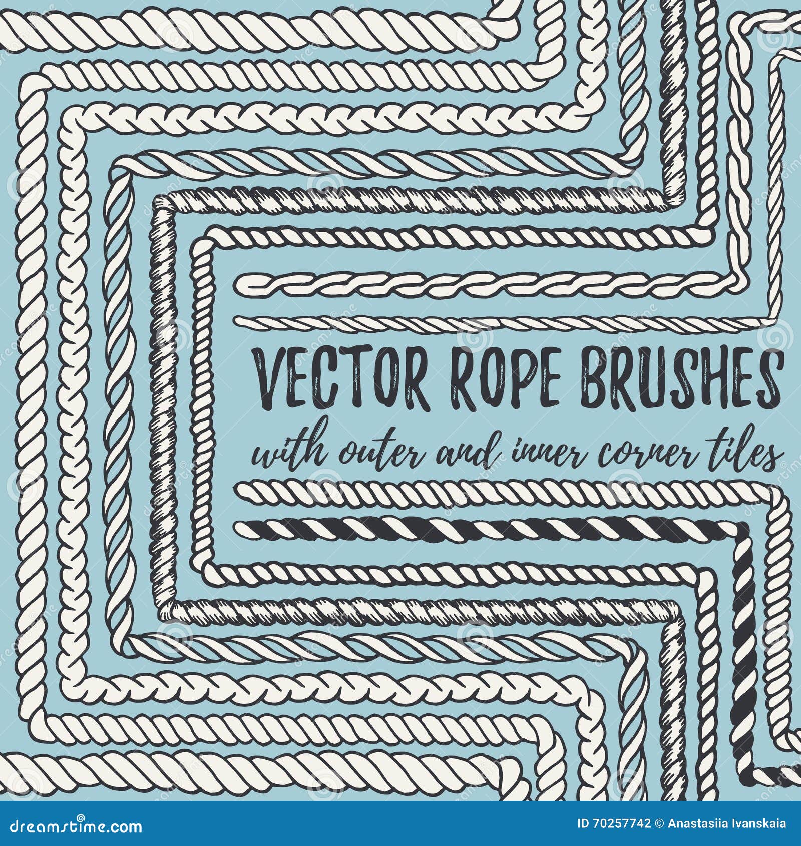 Rope Brushes Cartoon Vector | CartoonDealer.com #41675307