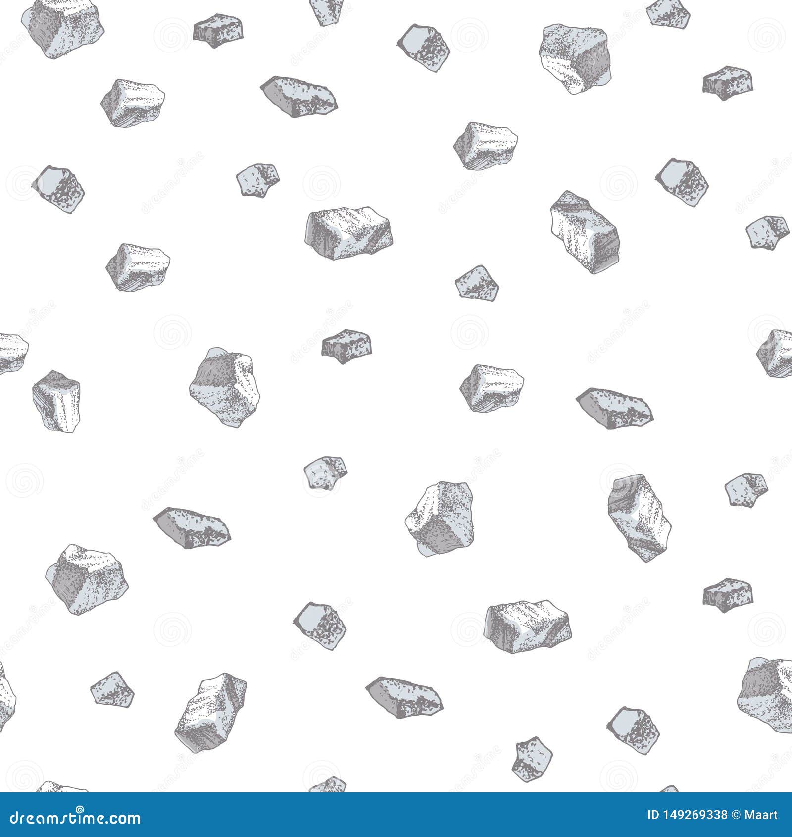 Hand Drawn Seamless Pattern with Salt Crystals Stock Vector ...