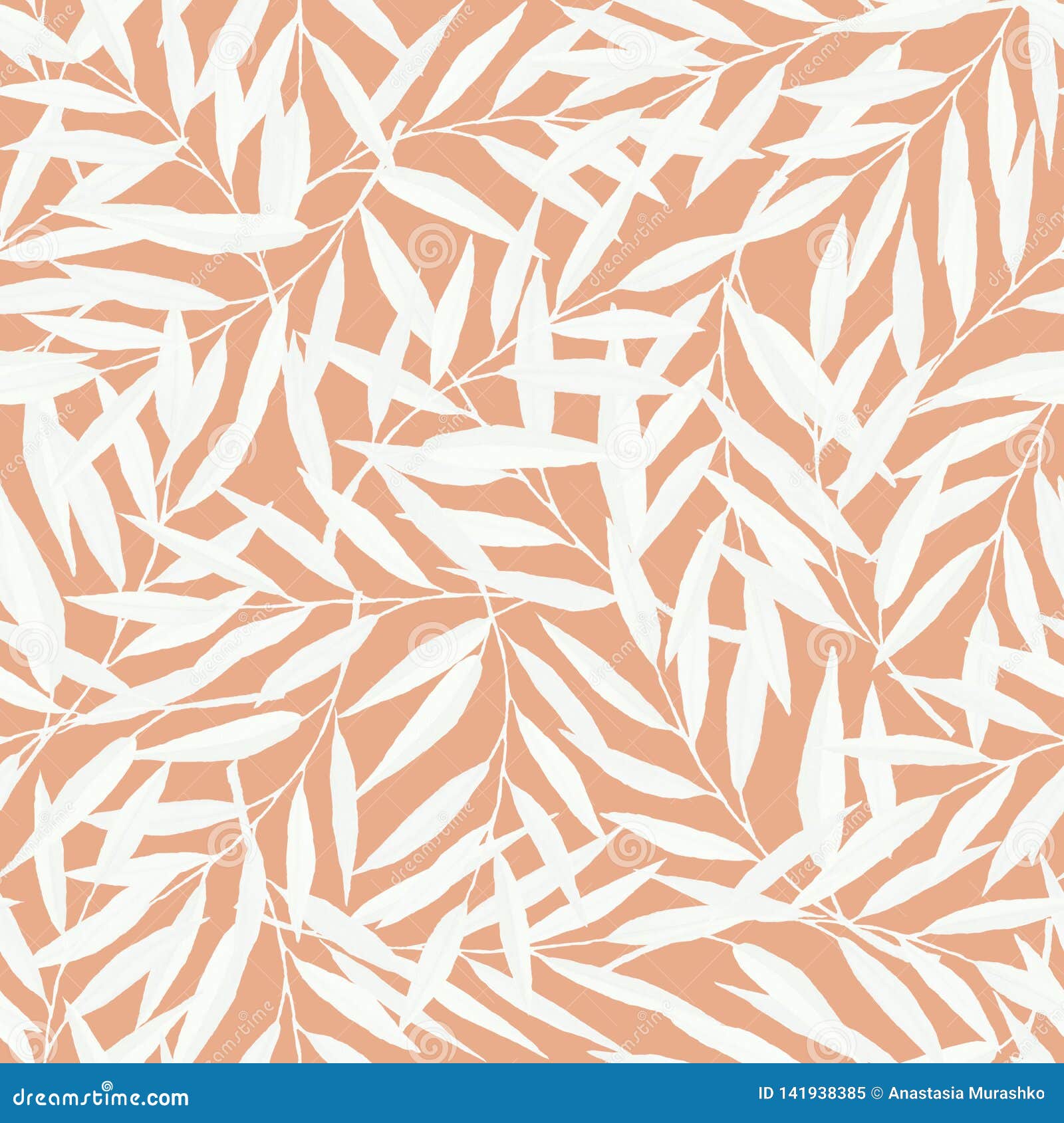 Hand Drawn Seamless Pattern with Branches Stock Illustration ...