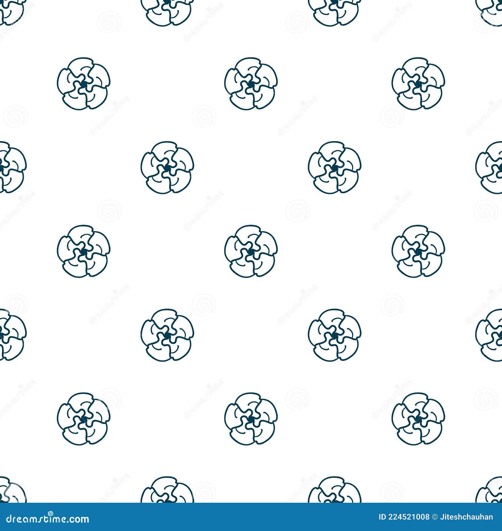 Hand-drawn Seamless Repeat Pattern, Vector Repeat Pattern for Textile ...