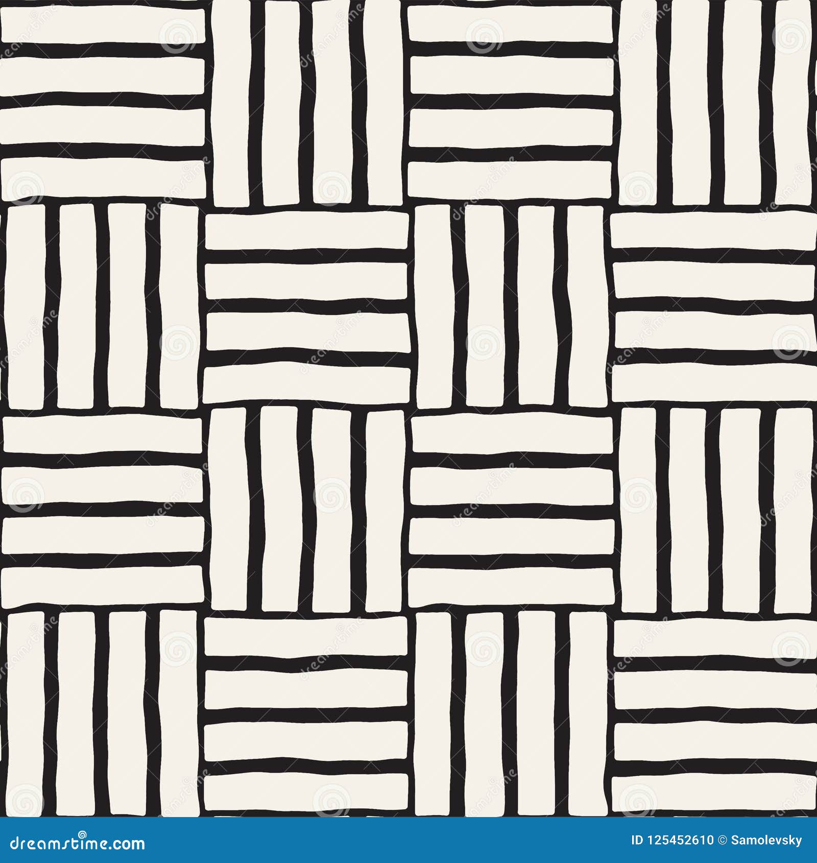 Hand Drawn Seamless Repeating Pattern with Lines Tiling. Grungy ...
