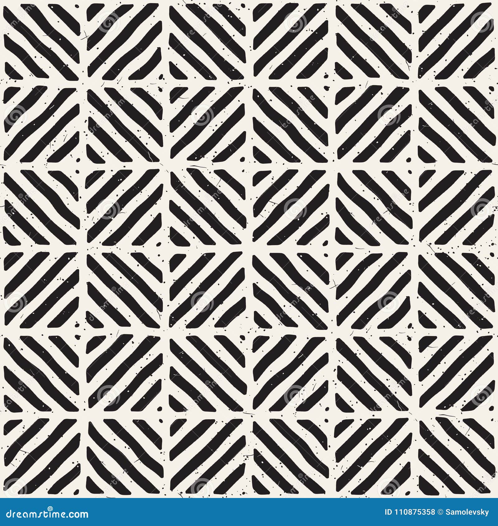 Hand Drawn Seamless Repeating Pattern with Lines Tiling. Grungy ...