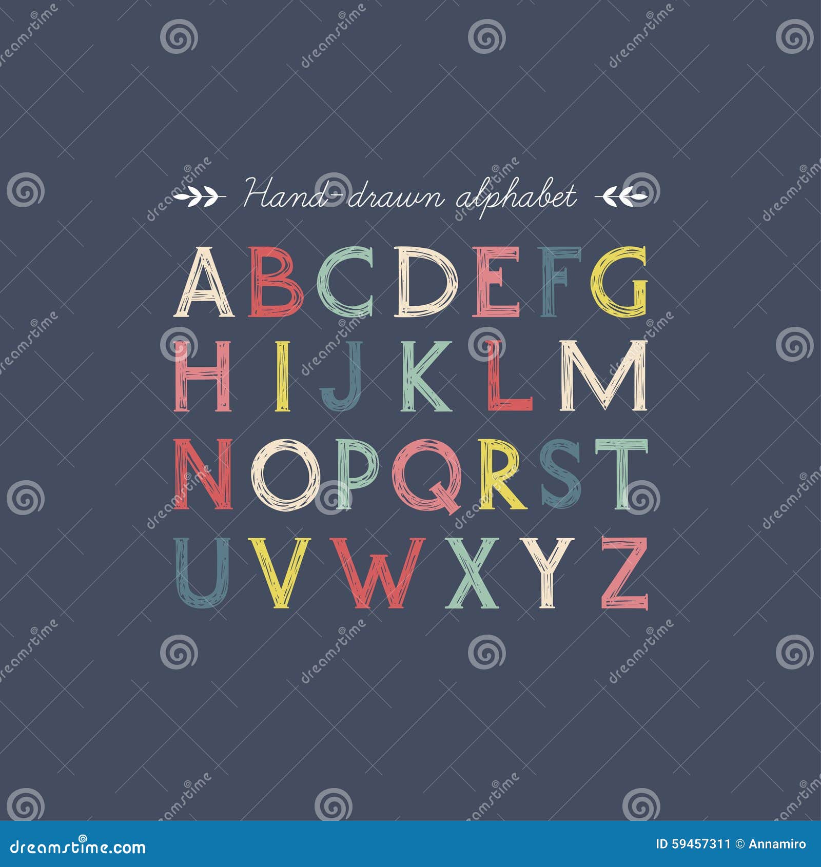 Hand drawn serif font. stock vector. Illustration of grungy - 59457311