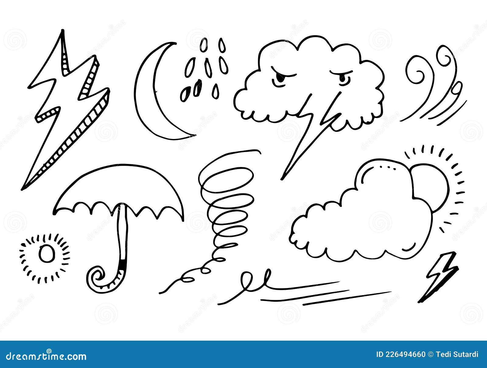 Hand Drawn Set Elements, for Concept Design. Vector Illustration Stock ...