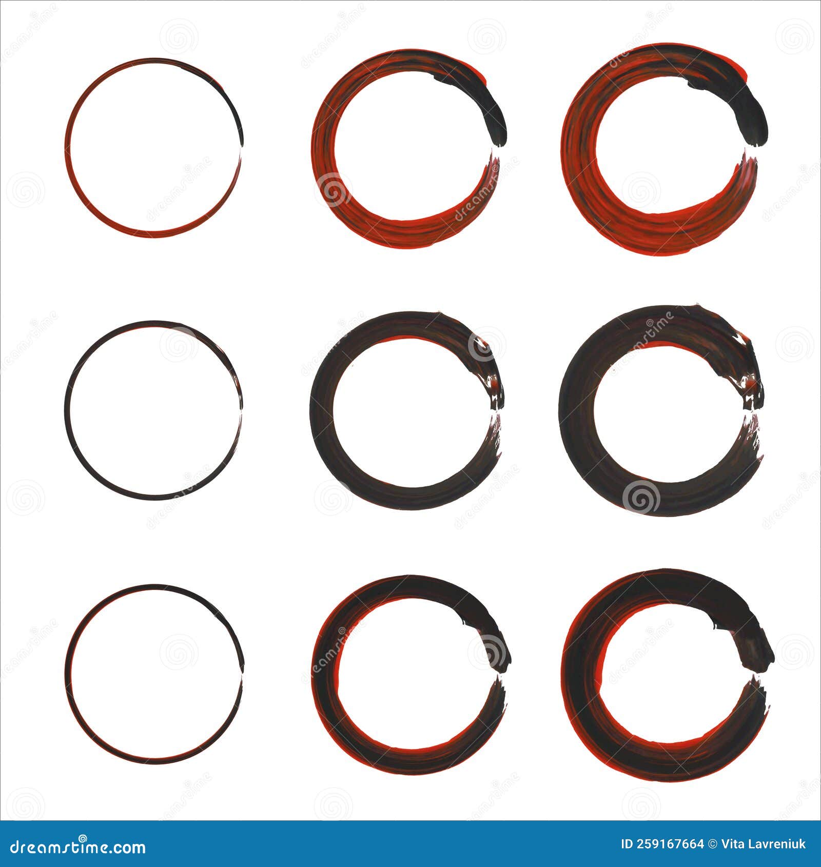 Hand Drawn Set of Objects. Round Frames in Doodle Style. Ideal for ...