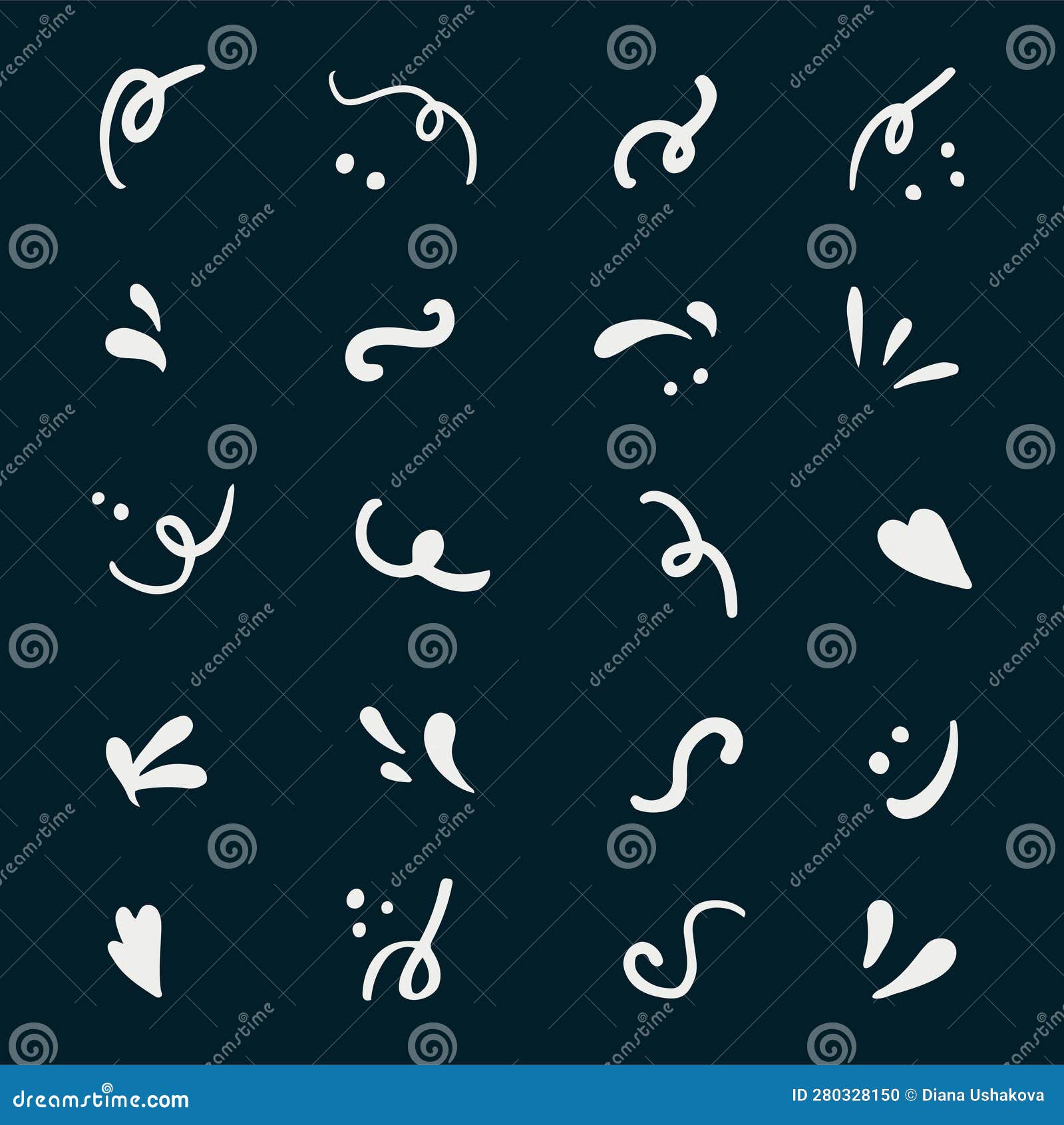 Hand-drawn Set of Scribbles and Scrawls Stock Vector - Illustration of ...