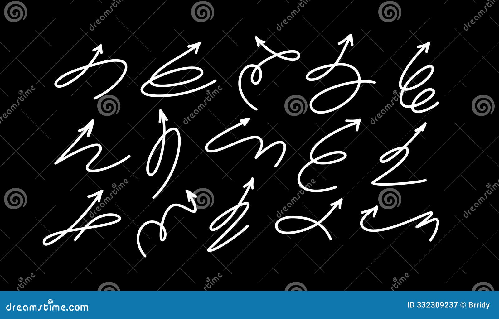Hand-Drawn Set of Vector Doodle Arrows: Elegant Comic Elements Isolated ...