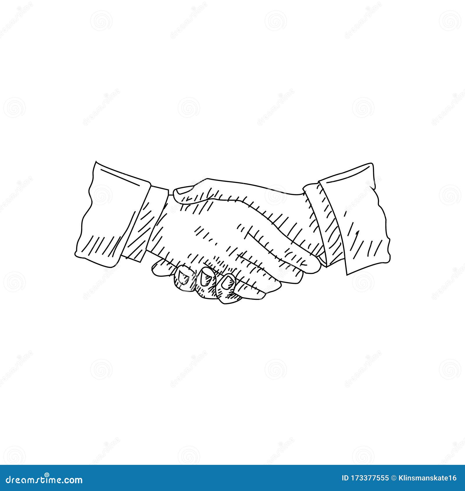 Hand Drawn Shake Hand Illustration Vector Eps 10 Stock Vector ...