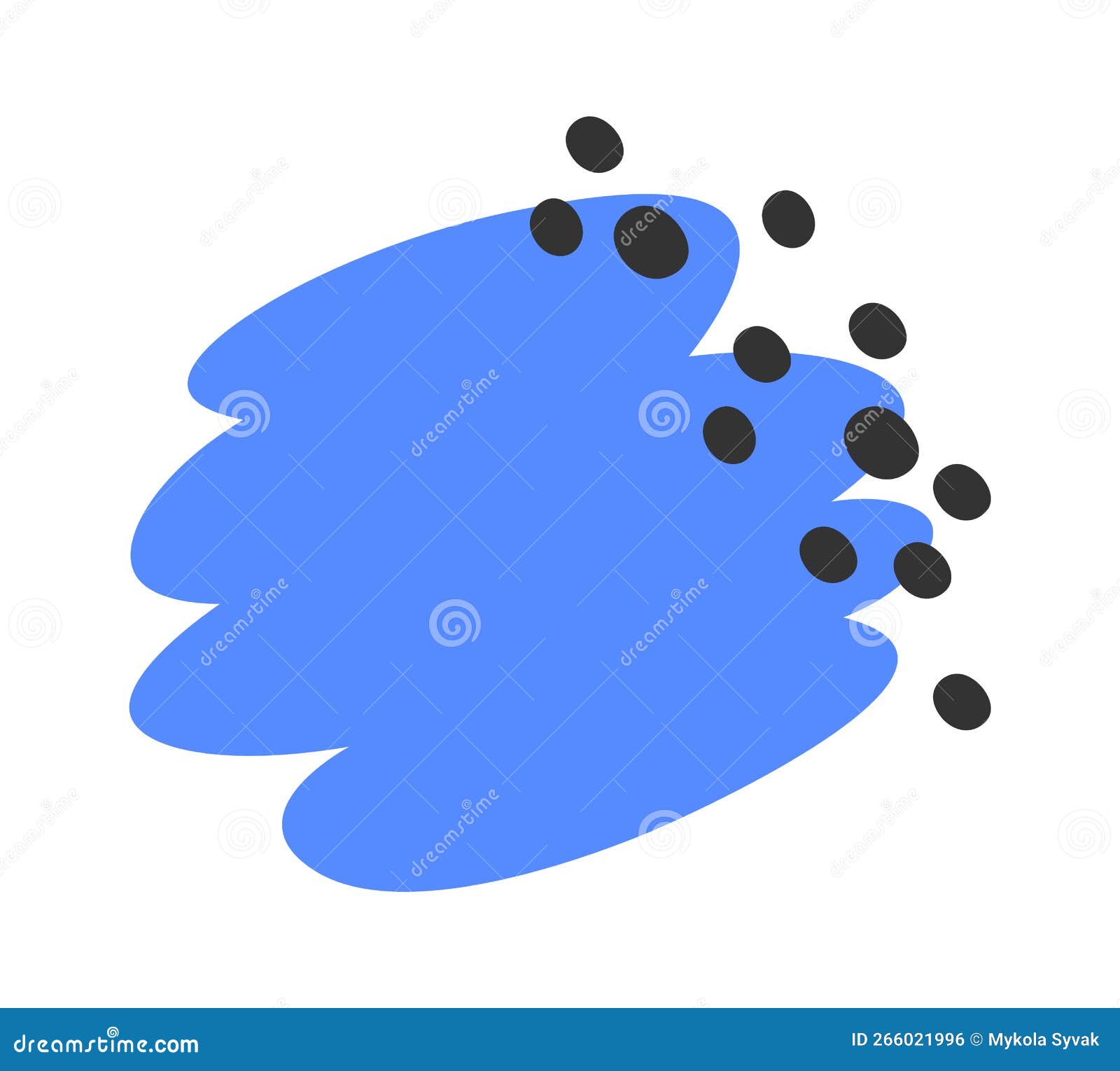 Hand Drawn Shape Flat Icon Simple Blue Background Stock Vector ...