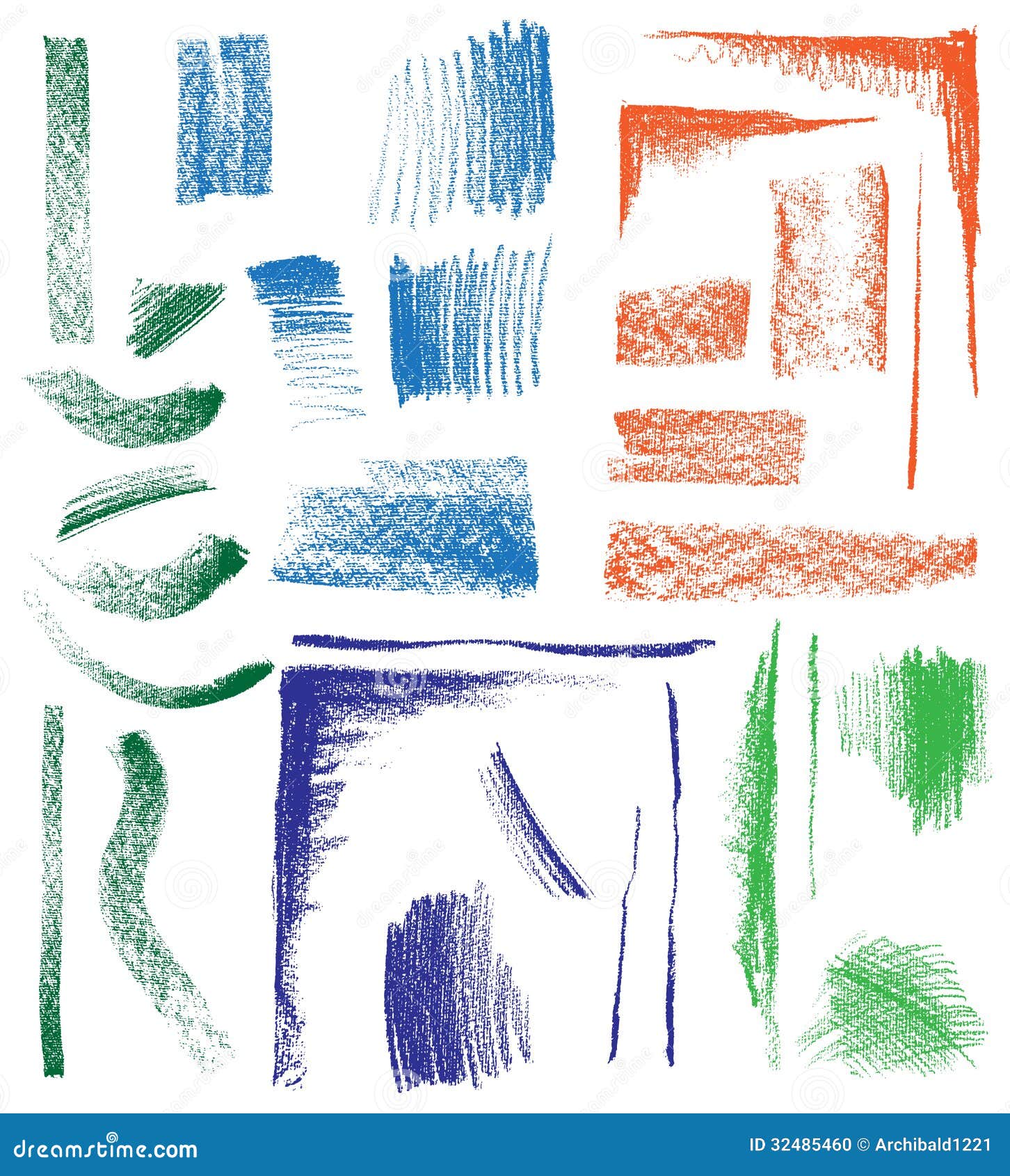 Hand drawn shapes stock vector. Illustration of collection - 32485460