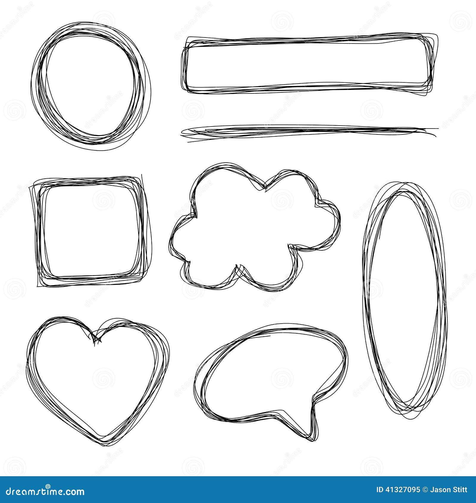 Hand Drawn Shapes stock vector. Illustration of graphic - 41327095