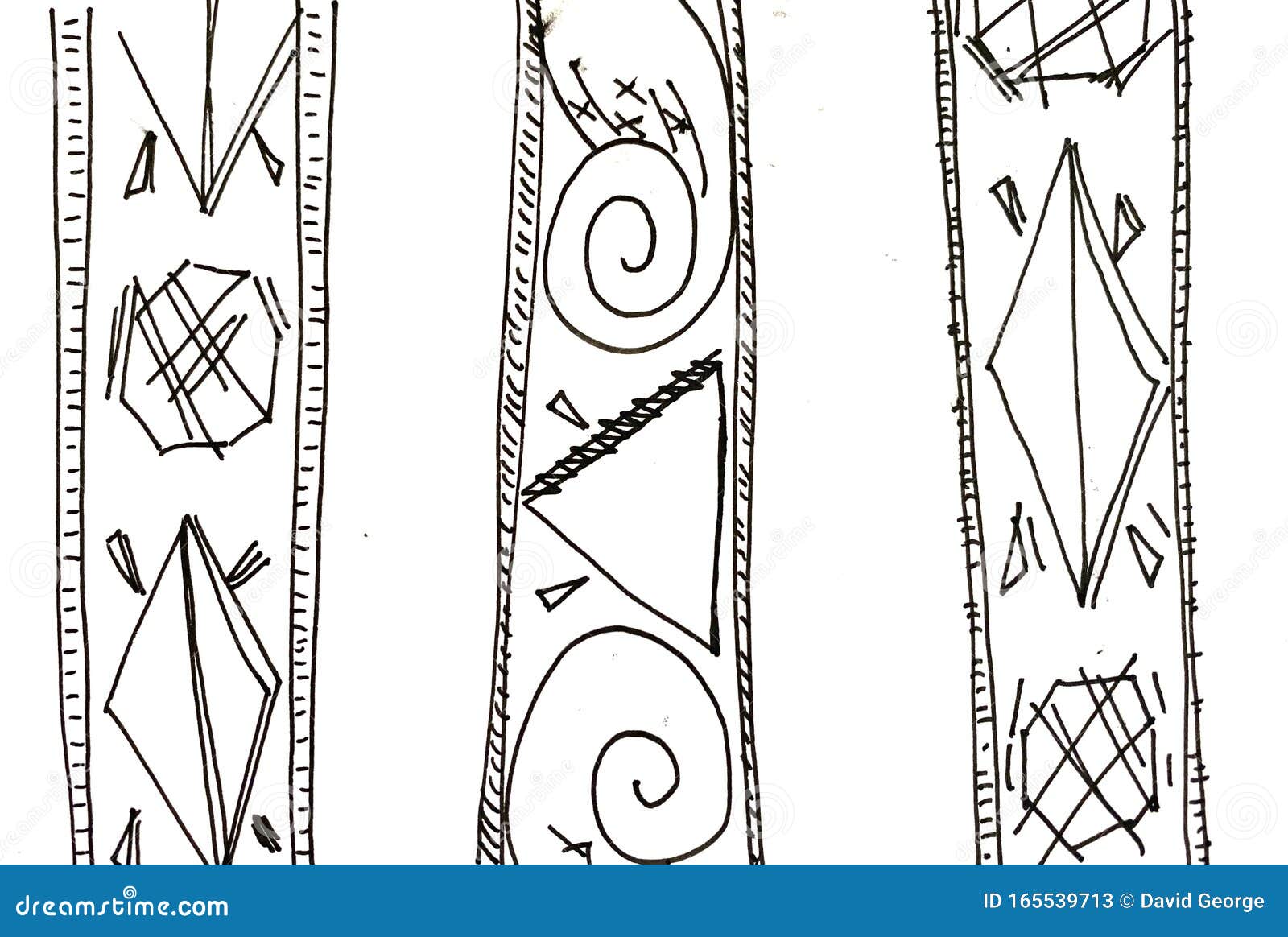 Hand Drawn Shapes and Simple Patterns Stock Vector - Illustration of ...