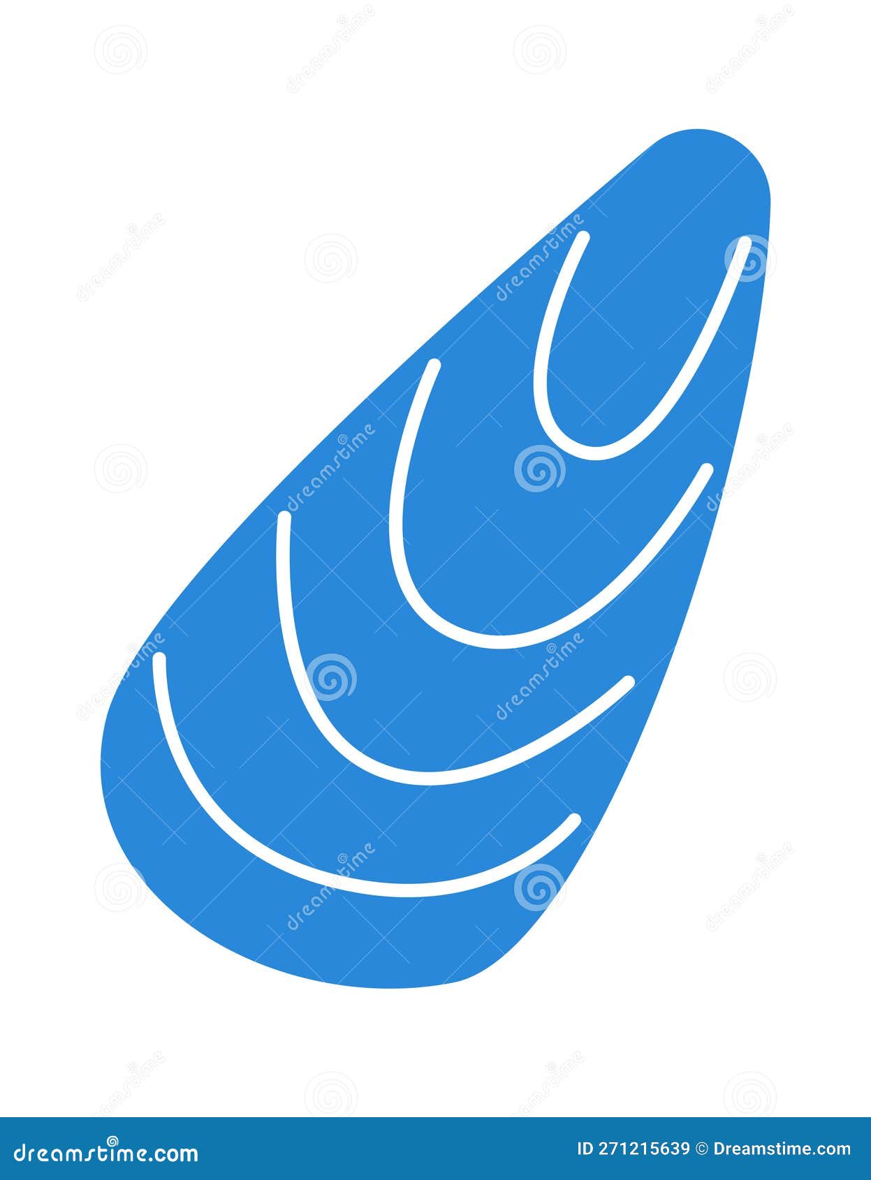 Hand Drawn Shellfish Abstract Design Element Seafood Illustration Stock ...