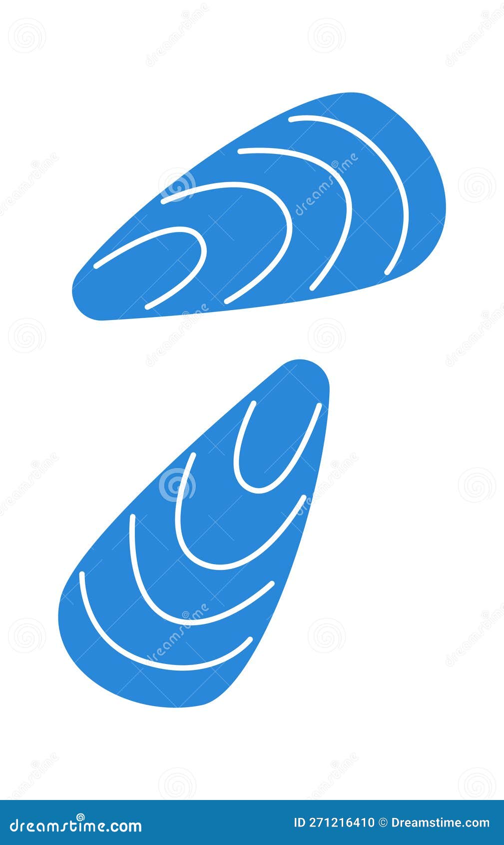 Hand Drawn Shellfishes Abstract Design Element Seafood Illustration ...