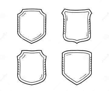 Hand Drawn Shields stock vector. Illustration of doodle - 282783948
