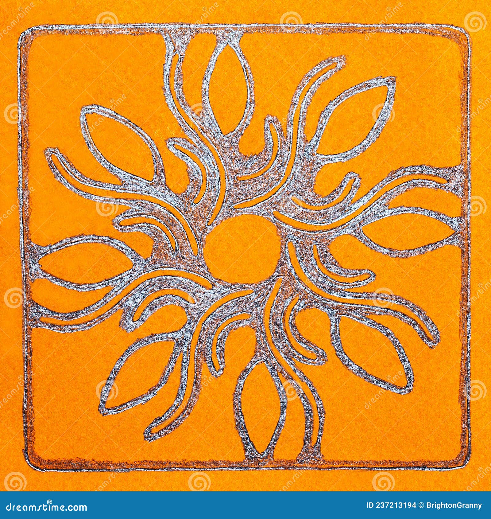 Hand Drawn Shiny Pattern from Stencil. Stock Photo - Image of abstract ...