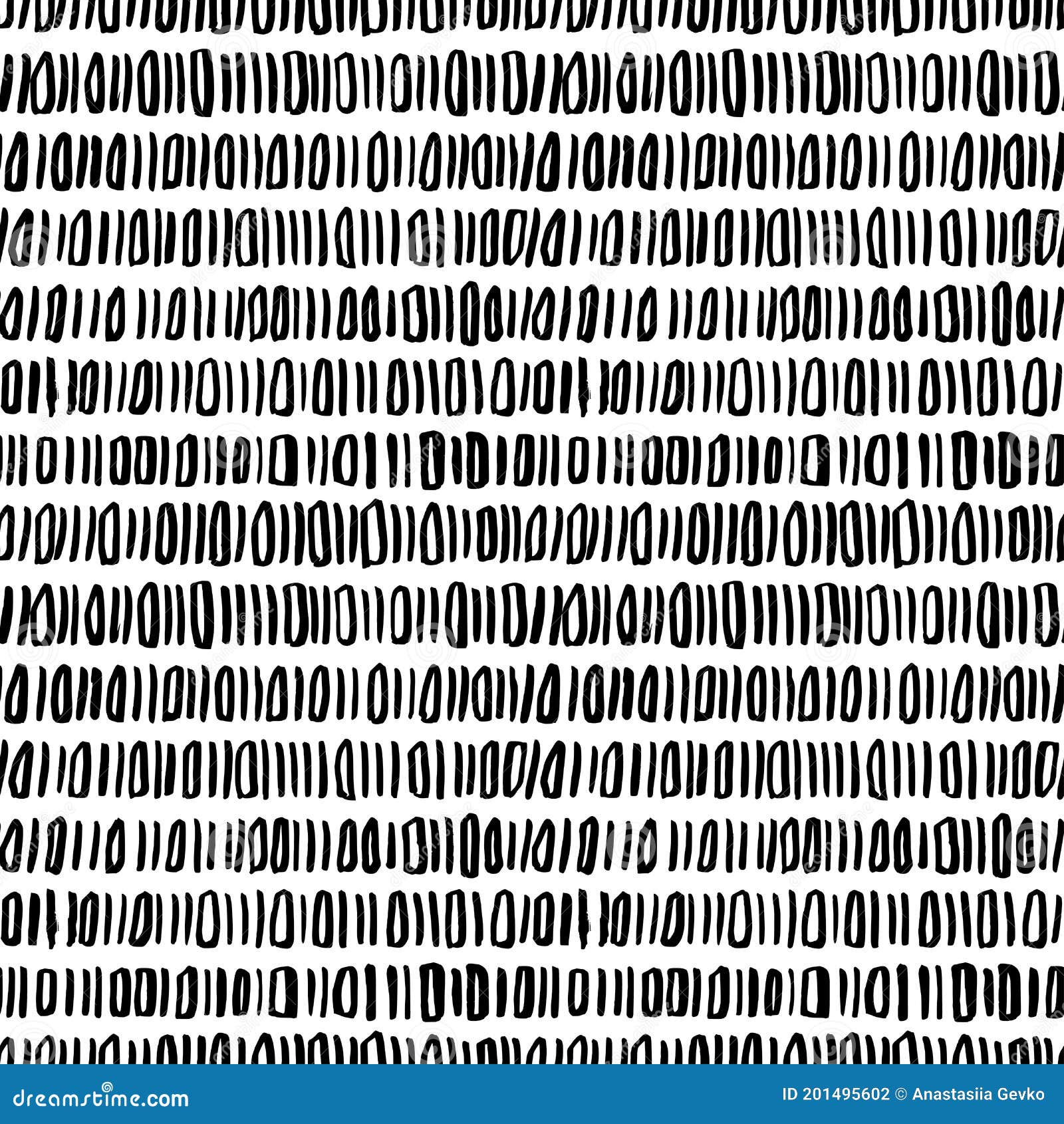 Hand Drawn Short Vertical Lines Seamless Pattern. Stock Vector ...