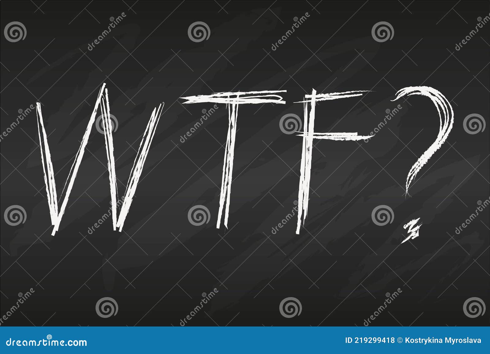 Hand-drawn Sign WTF in Crude, Primitive Style. Simple Vector ...