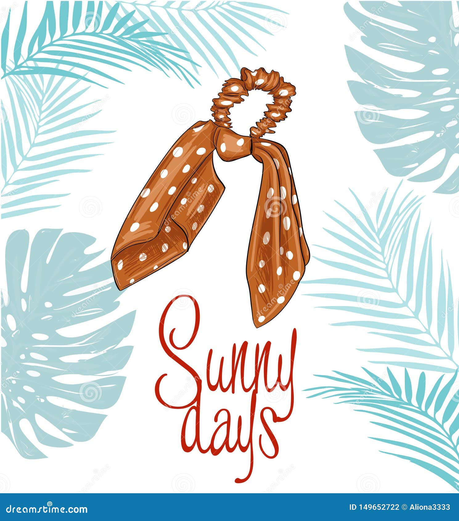 Hand Drawn Silk Head Band Template Stock Vector - Illustration of ...