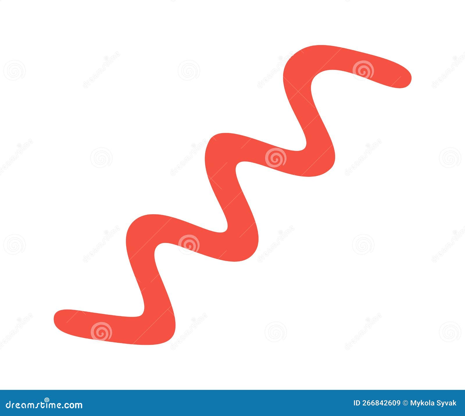 Hand Drawn Simple Curly Line Flat Icon Stock Vector - Illustration of ...