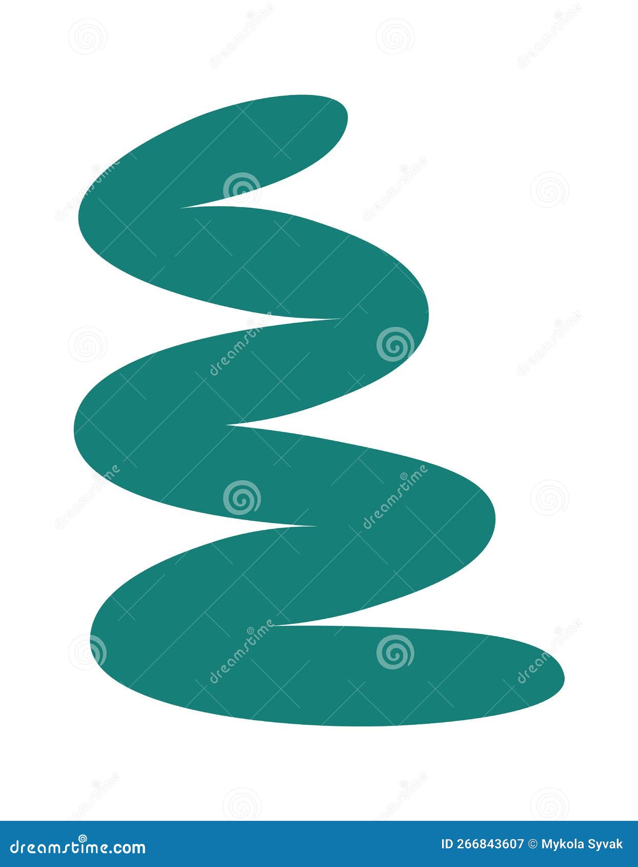 Hand Drawn Simple Curly Line Flat Icon Stock Vector - Illustration of ...