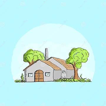 Hand Drawn Simple House Illustration Stock Vector - Illustration of ...