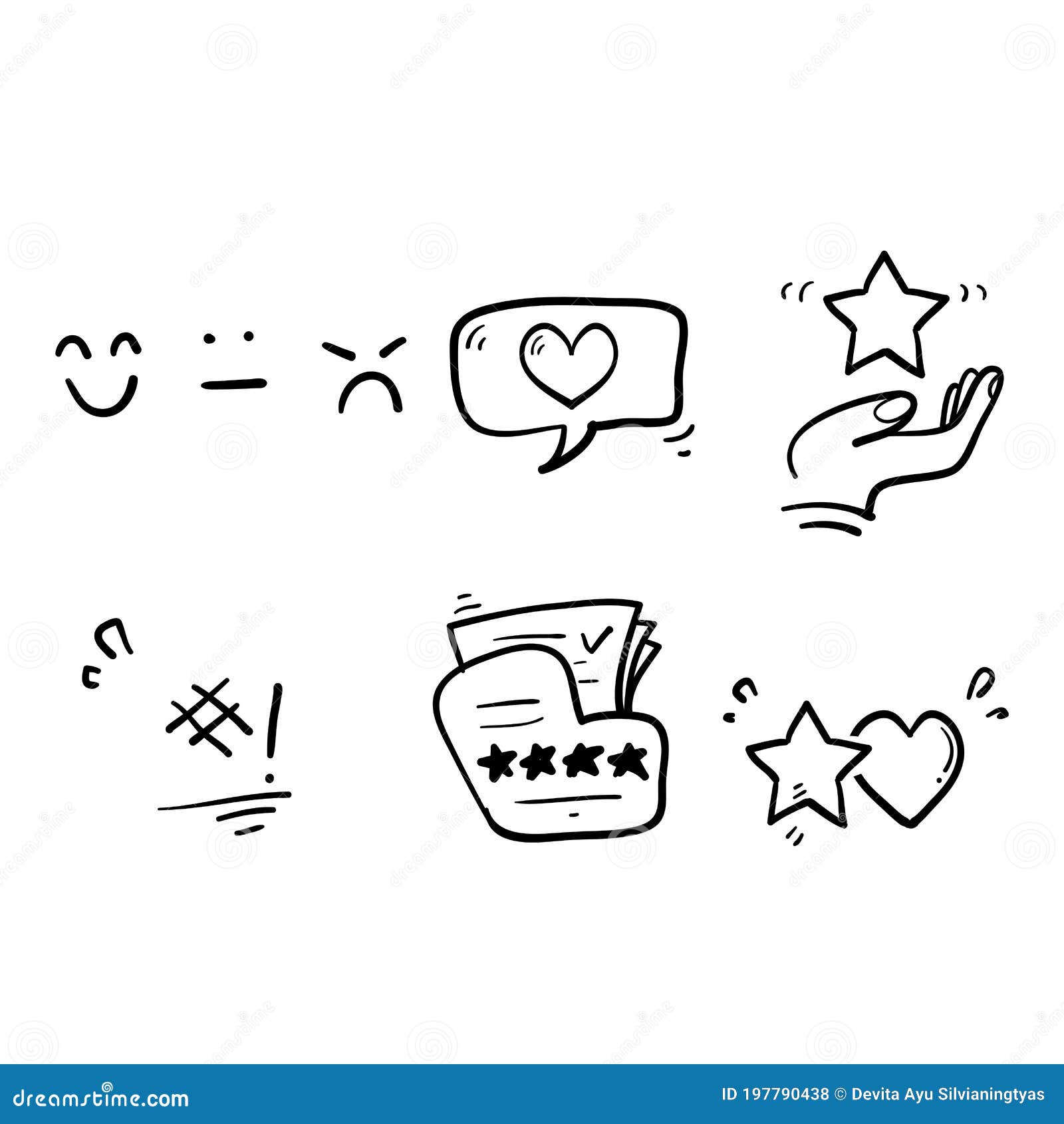 Hand Drawn Simple Set of Customer Satisfaction Related Vector Line ...