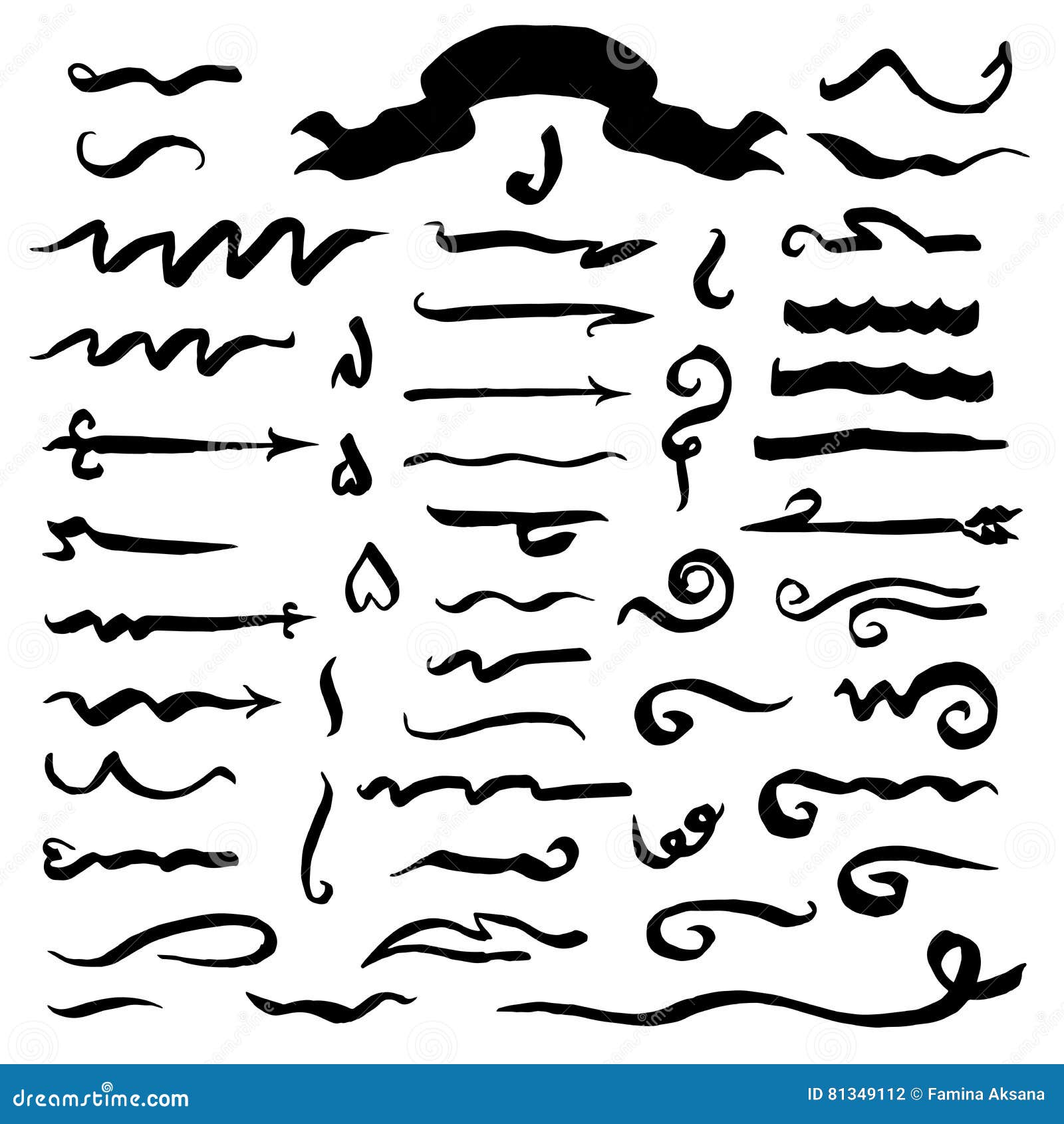 Hand Drawn Simple and Symmetric Signs Stock Vector - Illustration of ...